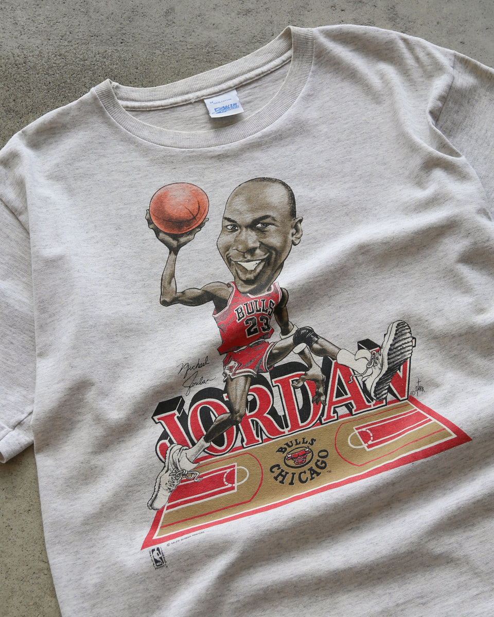 Michael Jordan Salem Caricature T-Shirt Grey (M) – Stockpile Studios